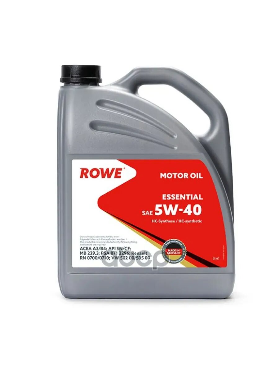 Rowe Essential 5W-40 A3/B4 5л масло моторное