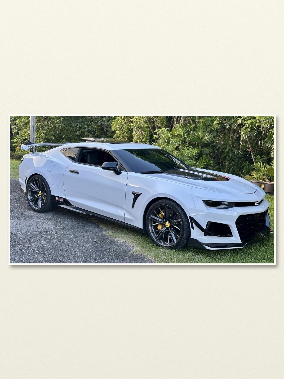 Постер Chevrolet Camaro SS 61 34 см автомобиль широкоформатный