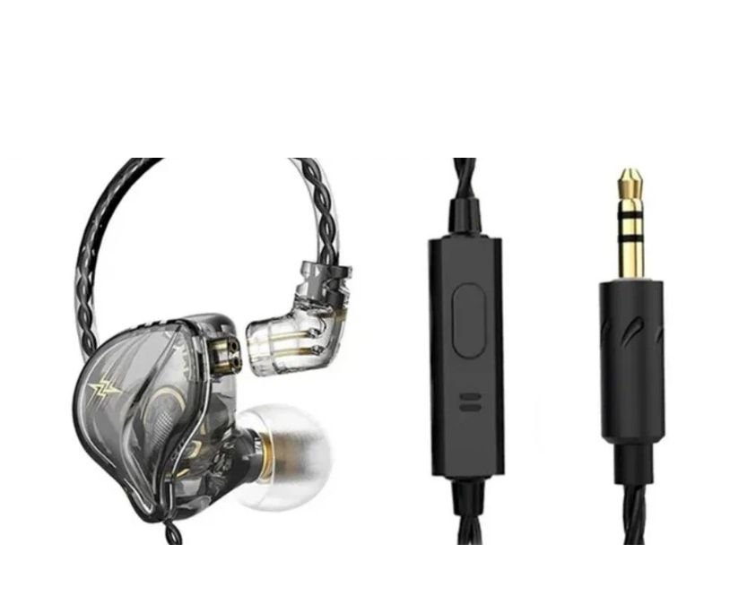 Проводные наушники QAK3 FiLe с микрофоном, Hi-Fi наушники для мониторинга музыки, басы, шумоподавляющая гарнитура для спортивных игр