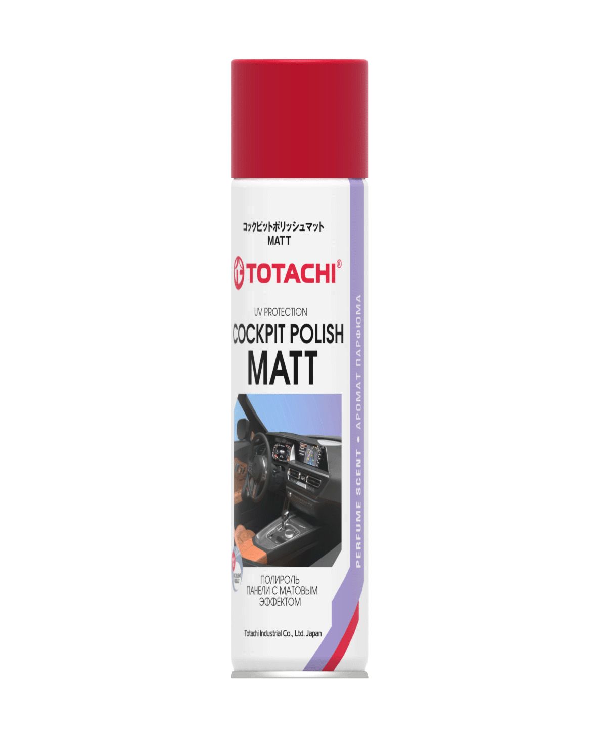 TOTACHI COCKPIT POLISH MATT Полироль панели матовый с запахом парфюма 400 мл