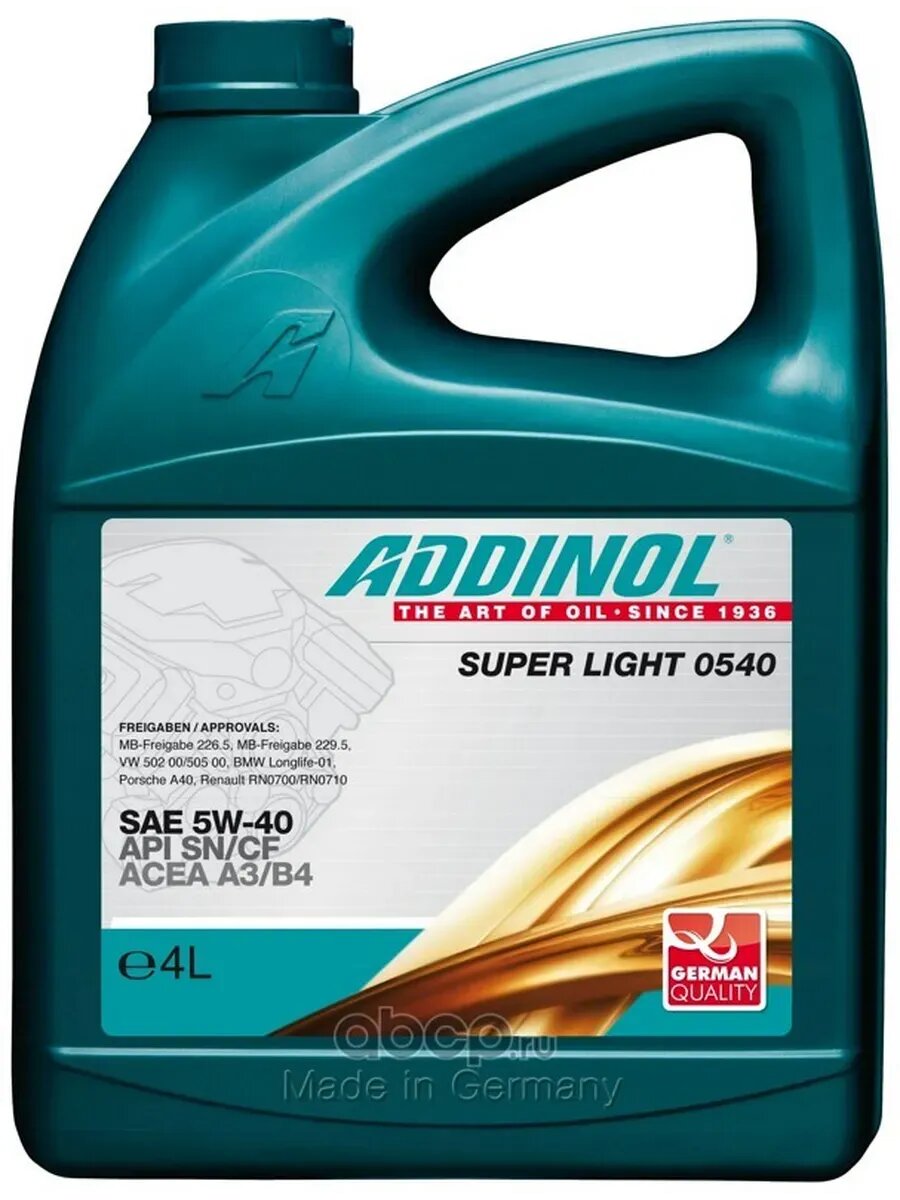 ADDINOL Super Light 0540 SAE 5W-40 4Л 4014766251022