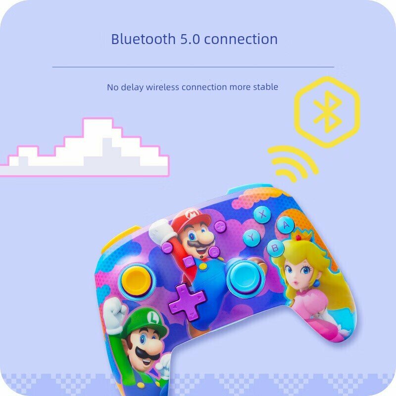 Официальный контроллер Nintendo Switch Pro с Bluetooth 5.0 и 6-осевым датчиком движения, дизайн Color Splash Hero для