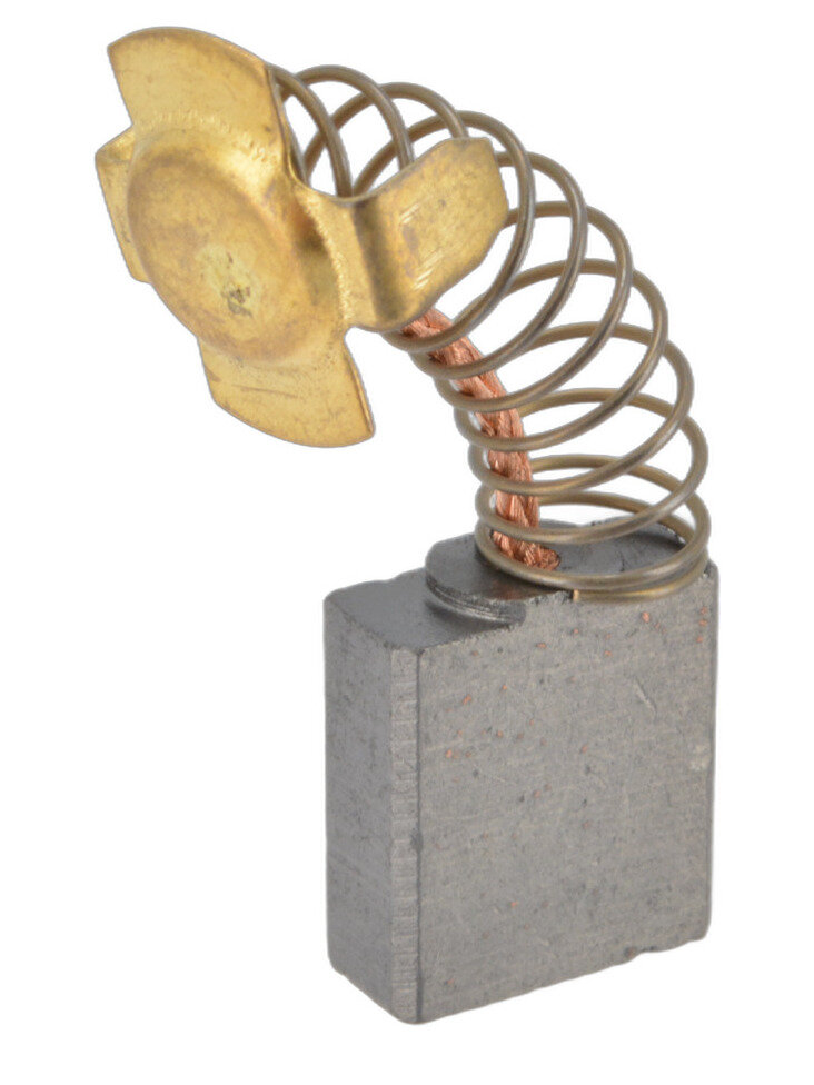 Щетка угольная (1шт) 6,5x15x16 пятак-уши-пружина