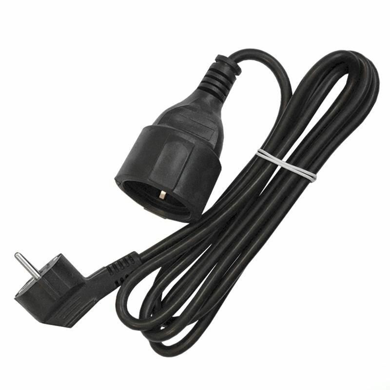 Удлинитель-шнур 1х2м с заземл. 16А IP20 ПВС 3х1 черн. DOMTOK 2341