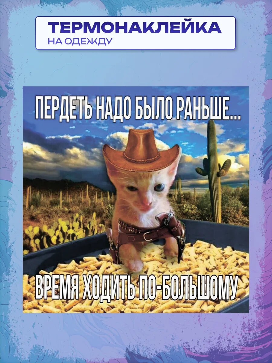 Термонаклейка cat meme