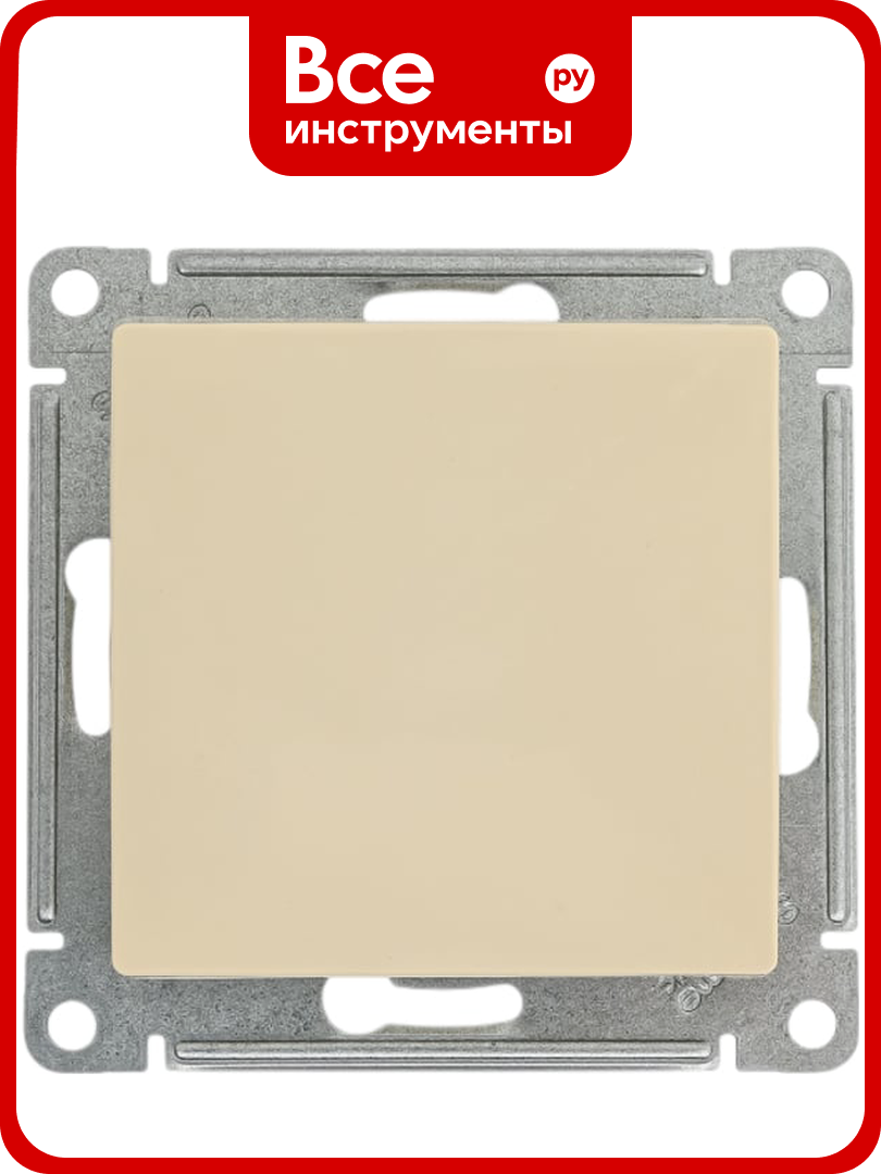 1-клавишный переключатель Systeme Electric AtlasDesign Бежевый сх.6, 10АХ ATN000261, 250 В, пластик