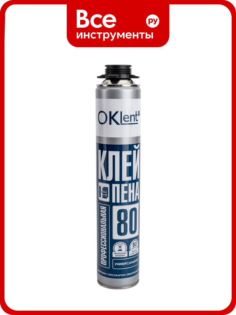 Клей-пена OKlent профессиональная, универсальная, 950 гр 00000343725