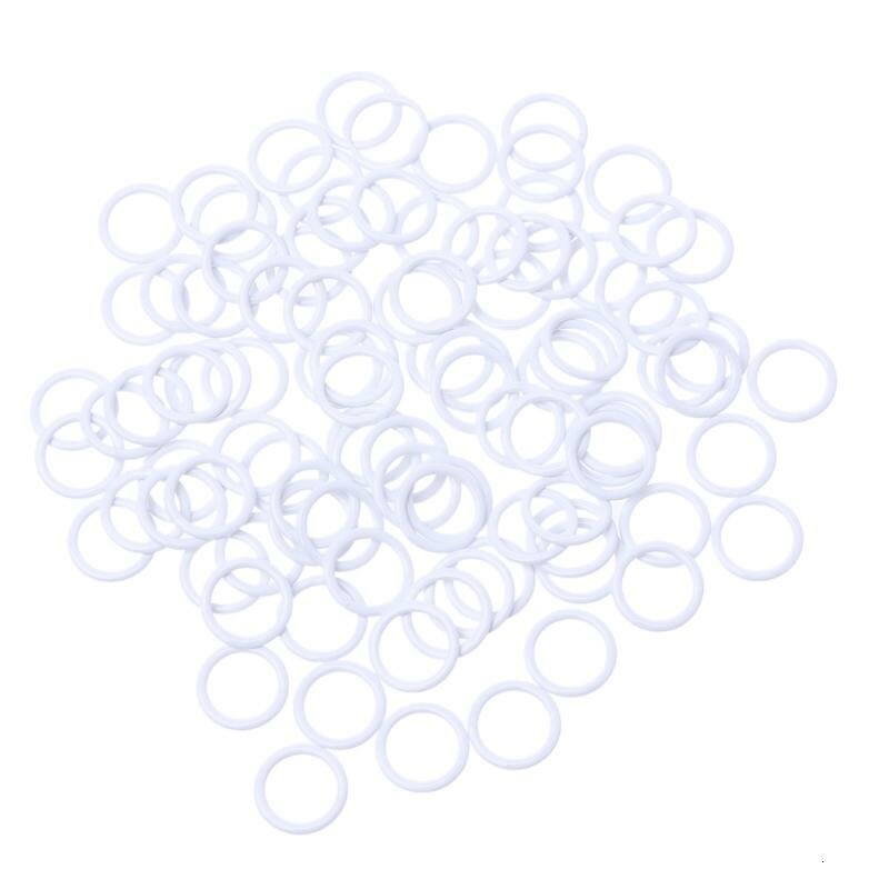 Бретельные кольца для бюстгальтера, 100 шт, 白色 - 12mm