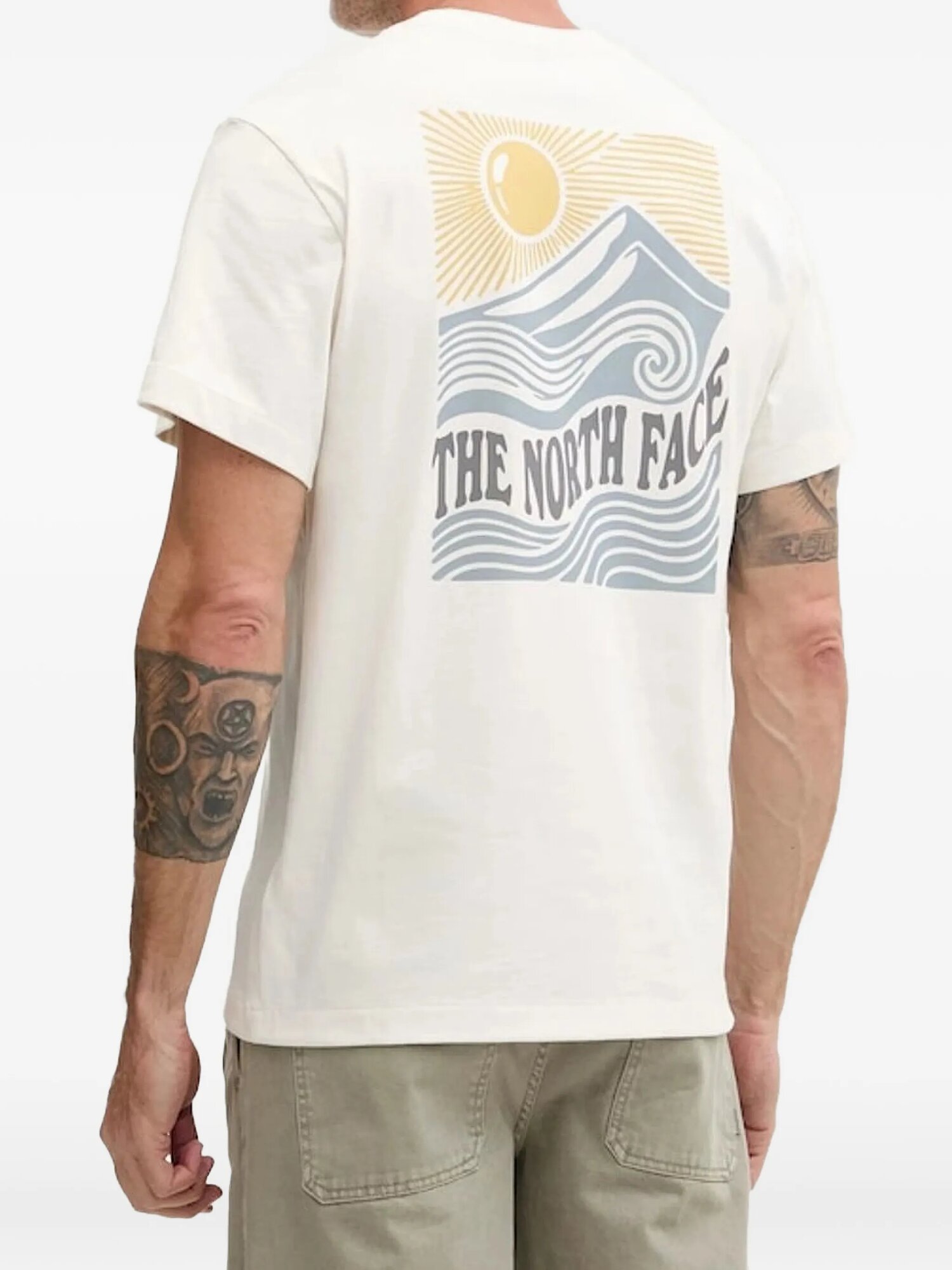 Накидка The North Face Mountain Escape, размер M, бежевый/белый — фото 1