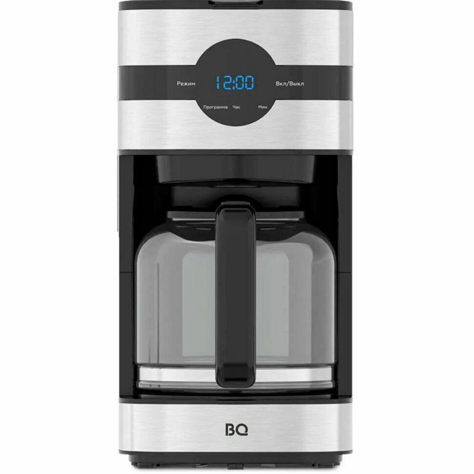 Кофеварка капельная BQ (БИ-КЬЮ) CM2002, 900 Вт, объем 1,5 л, поддержание температуры, серебристая, 86198275, 457490