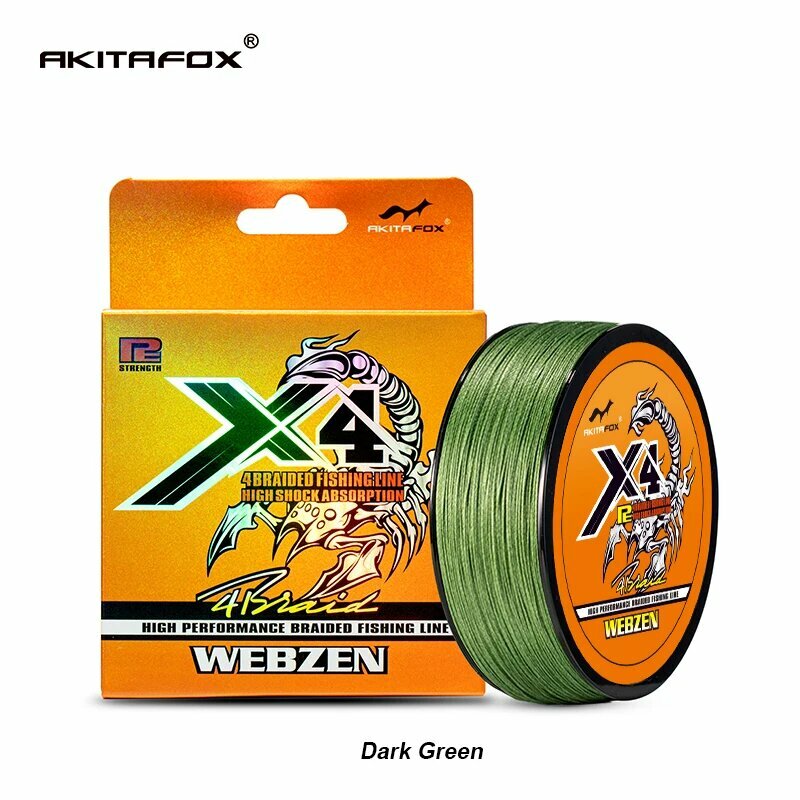 SOLOKING Плетенная рыбацкая леска 300м 12-80 фунтов 300M 0.12mm 12LB, Зеленый, Army Green