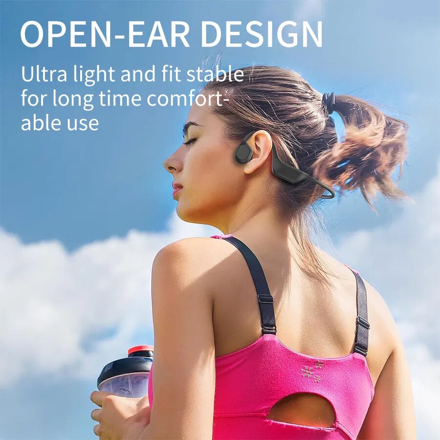 Bone Conduction Bluetooth Headphones Black — фото 1