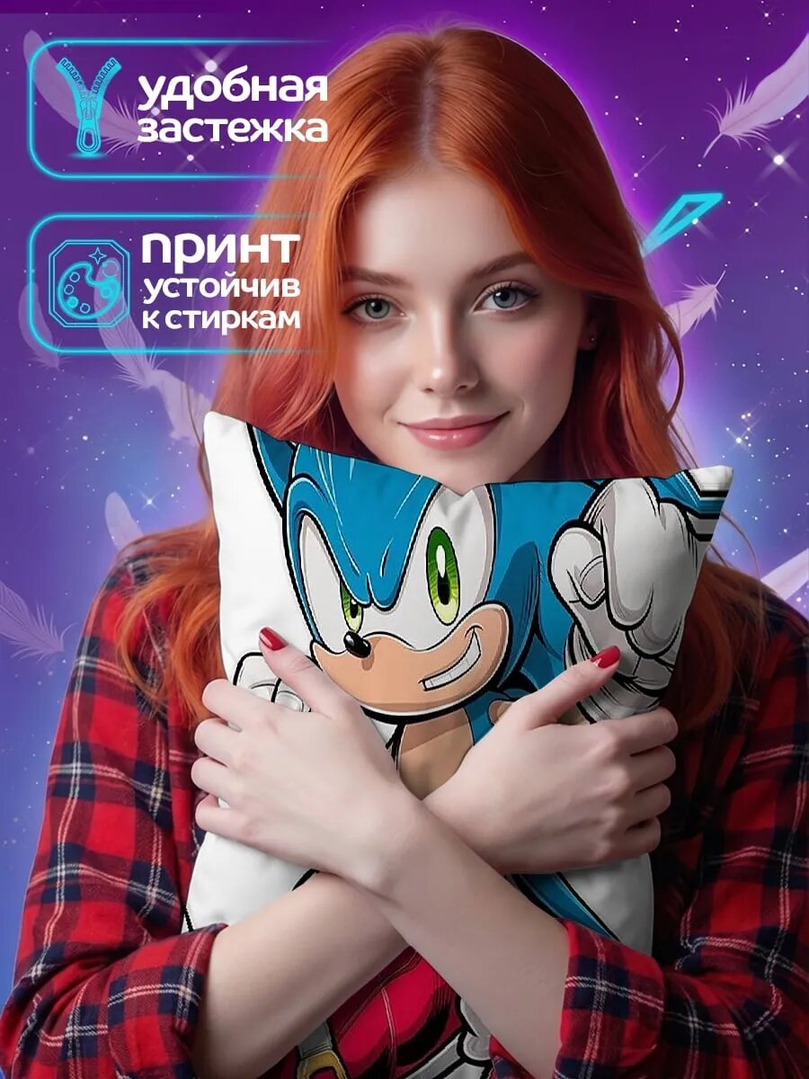 Подушка дакимакура Соник — фото 1