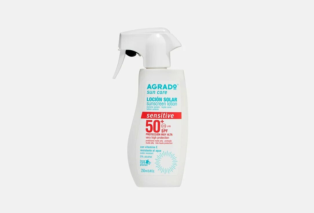 AGRADO Sunscreen lotion Солнцезащитный лосьон SPF50+ 250 мл