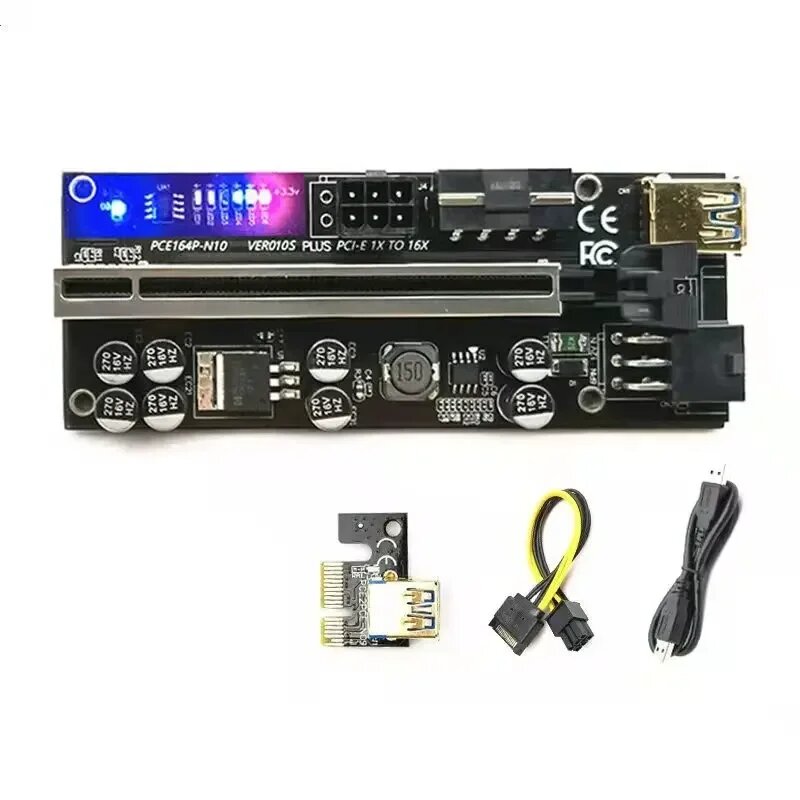 PCI-E Riser Card VER010S PLUS черный — фото 1