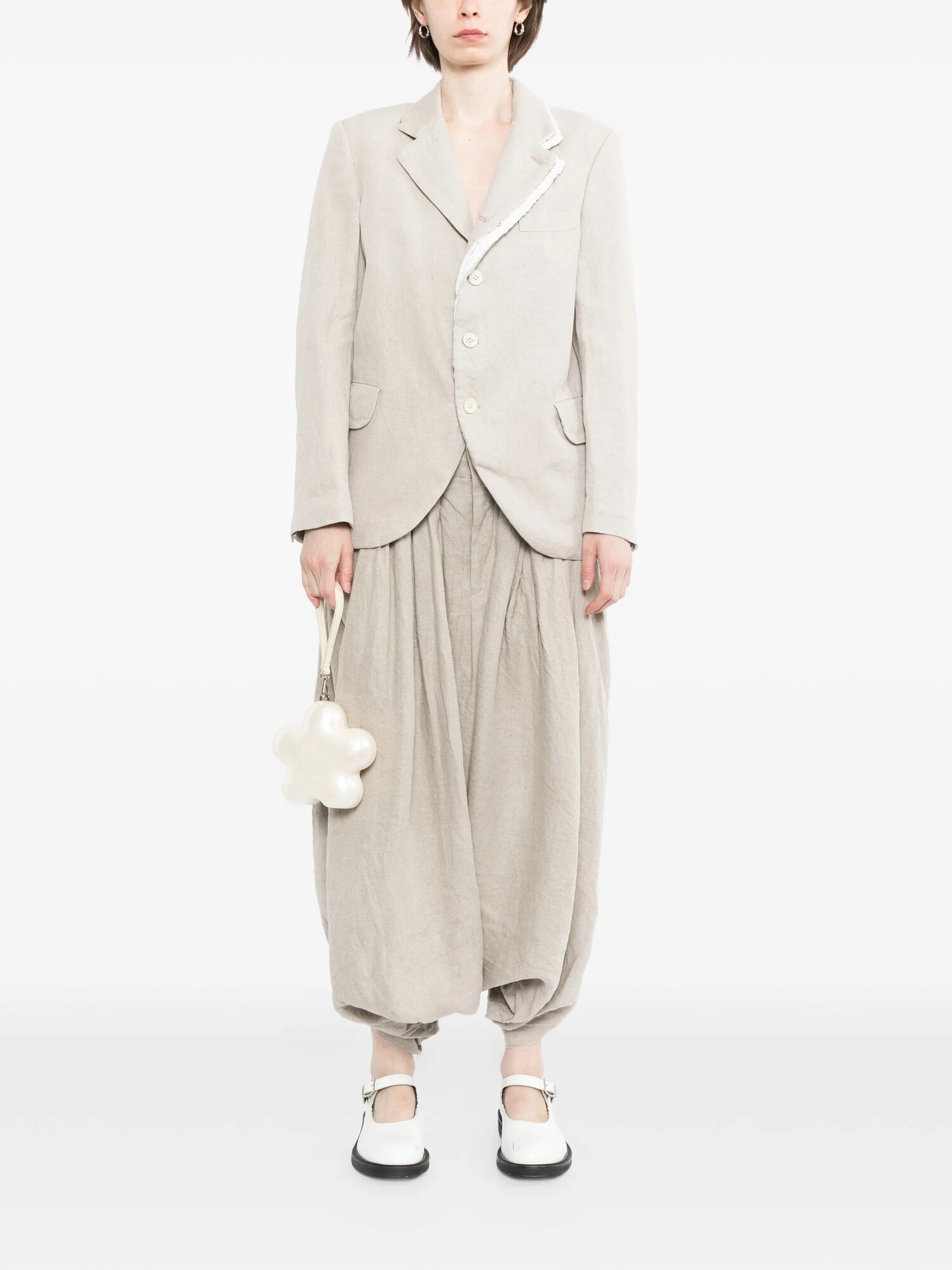 Брюки COMME des GARCONS Gathered voluminous trousers, размер 40 — фото 1