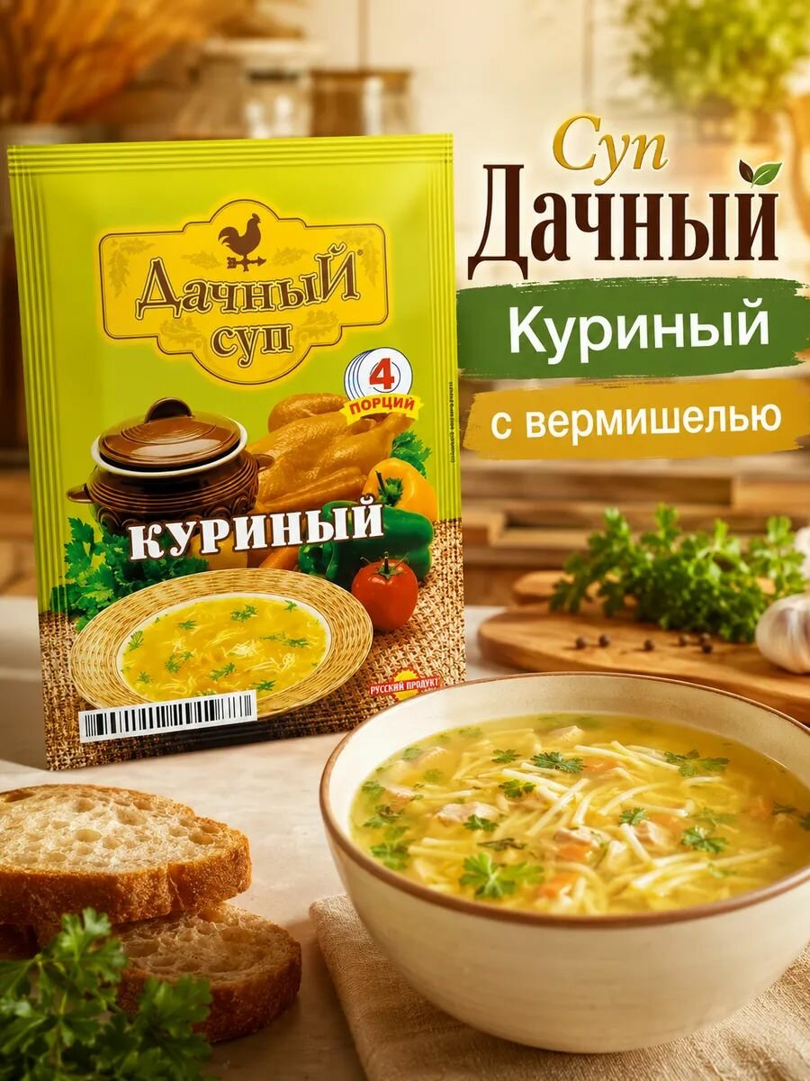 Суп Дачный сезон 1 шт. Куриный 60 г.