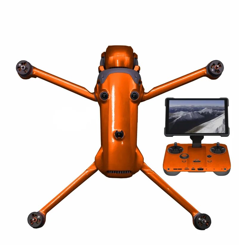 Оранжевый дрон DJI Mavic 4 Pro