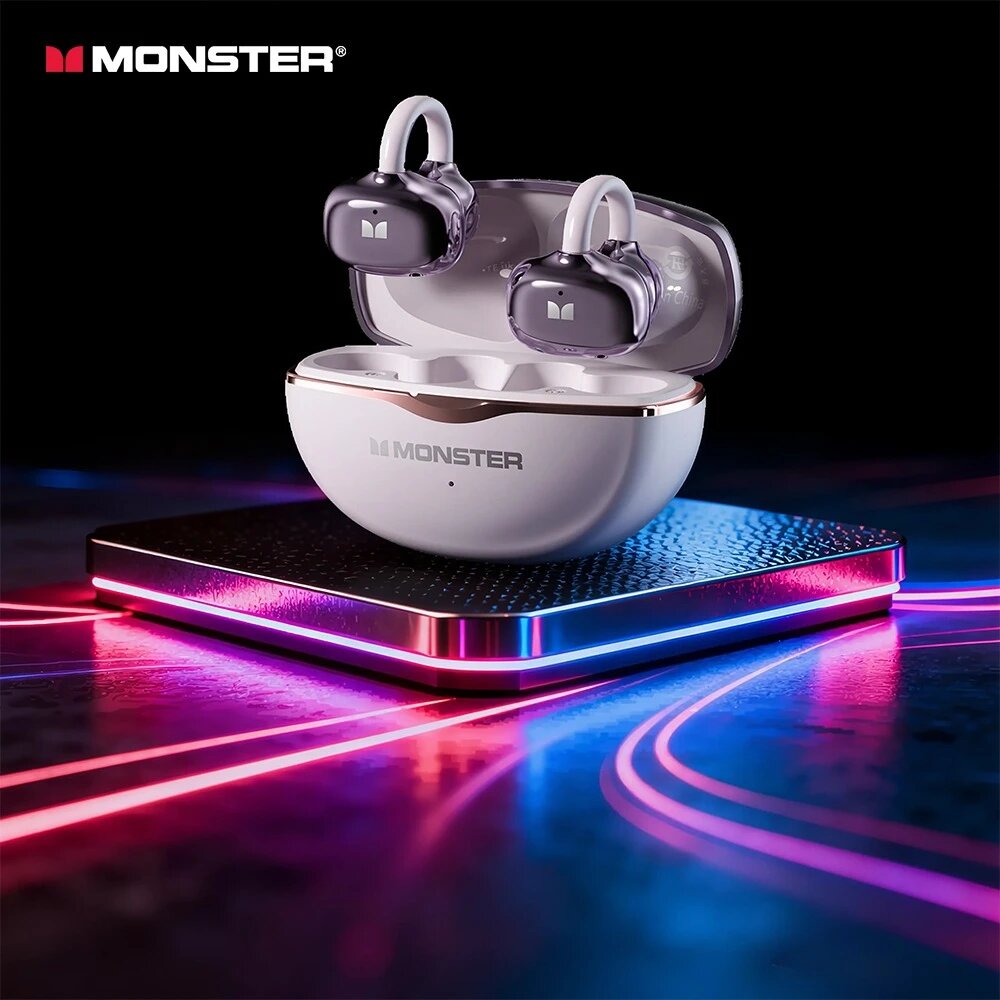 Monster A02 OWS розовые беспроводные клипсы