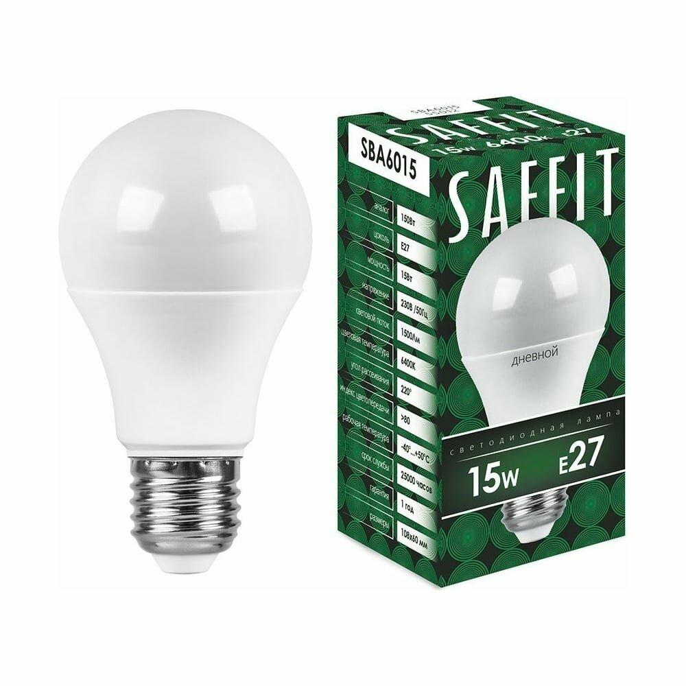 Светодиодная лампа SAFFIT E27 12W 4000K