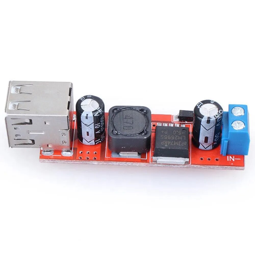 Двухпортовый USB-преобразователь постоянного тока 9 В/12 В/24 В/36 В в 5 В, модуль питания 3 А