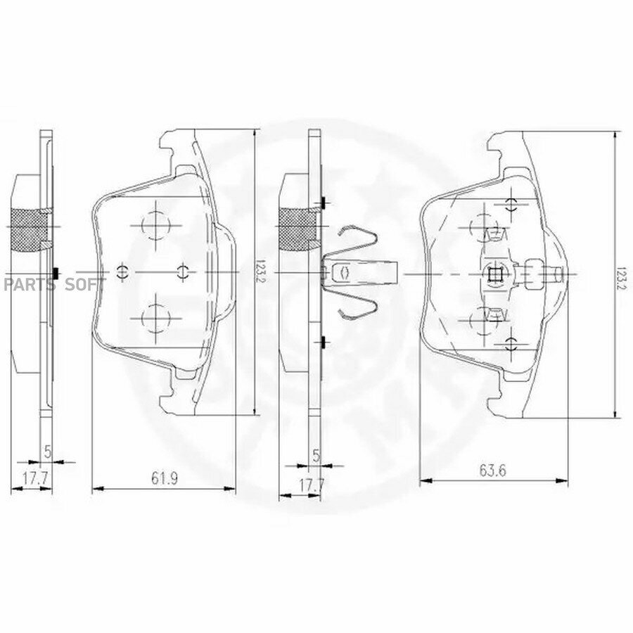 OPTIMAL 12187 Заменено на xop-BP-12187. Заменено на Колодки тормозные дисковые комплект VOLVO: S80 II (AS) XC90 ()