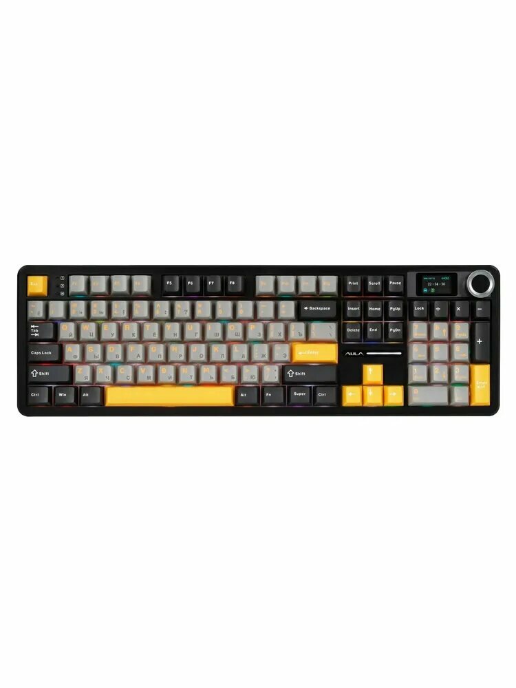 AULA F108PRO Gray Leobog Reaper Беспроводная механическая игровая клавиатура, русская раскладка