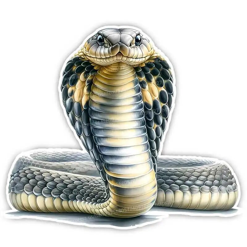 King Cobra автомобильная наклейка виниловая наклейка водостойкая заднее окно SH802-B, 13cm(5.1 inch)