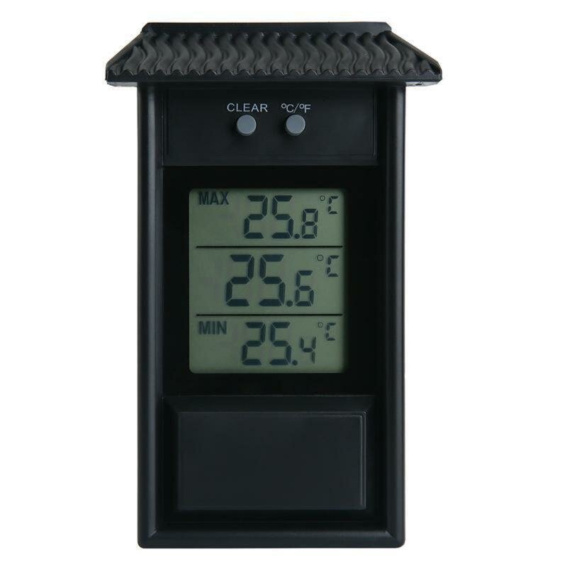 Цифровой уличный термометр LCD для теплицы, Черный