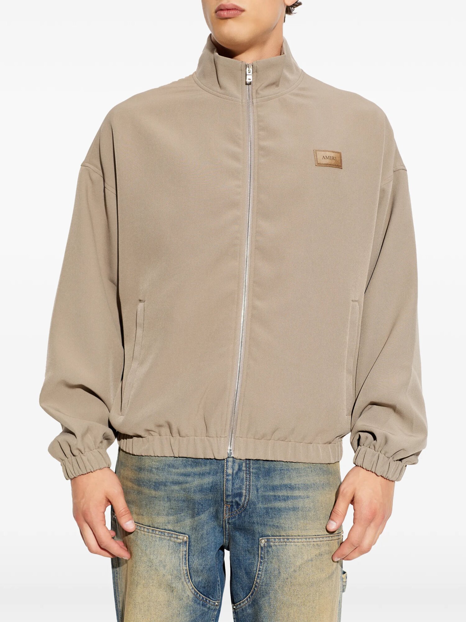 Куртка AMIRI Logo-patch zip-up bomber jacket, размер 48, разноцветный — фото 1
