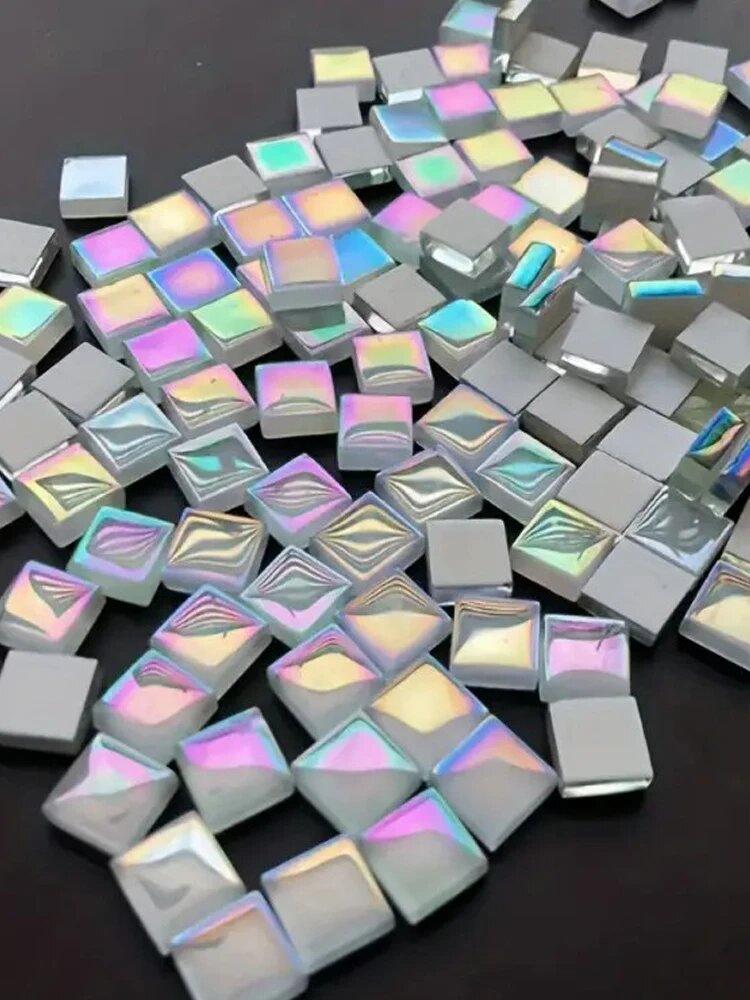 Металлическая глянцевая мозаика 100 шт. 100PCS White