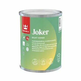 Краска интерьерная Tikkurila JOKER (база C) для стен и потолков, 9 л