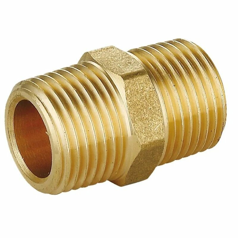 Адаптер / Ниппель 1/4" X 1/4" (латунь) для моек высокого давления