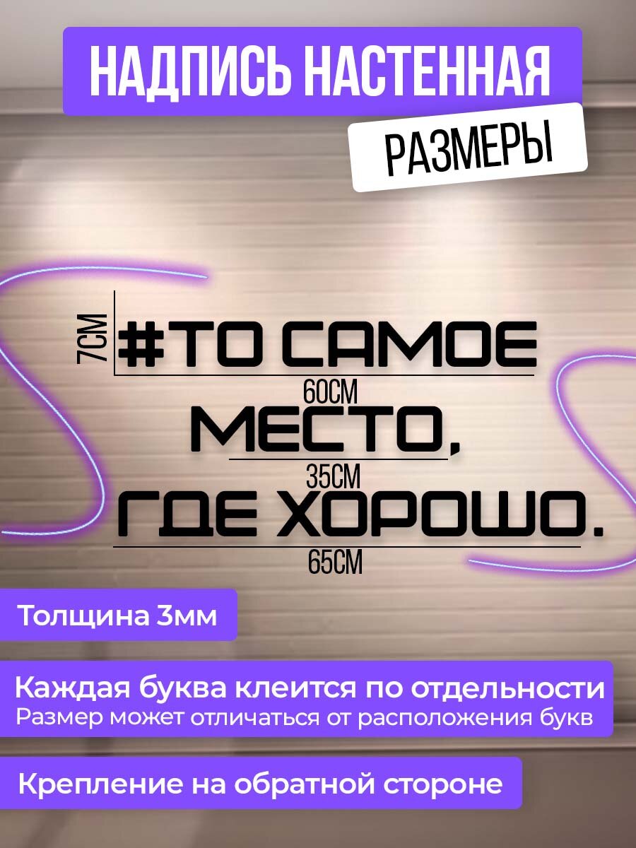 Настенное панно, интерьерные надписи