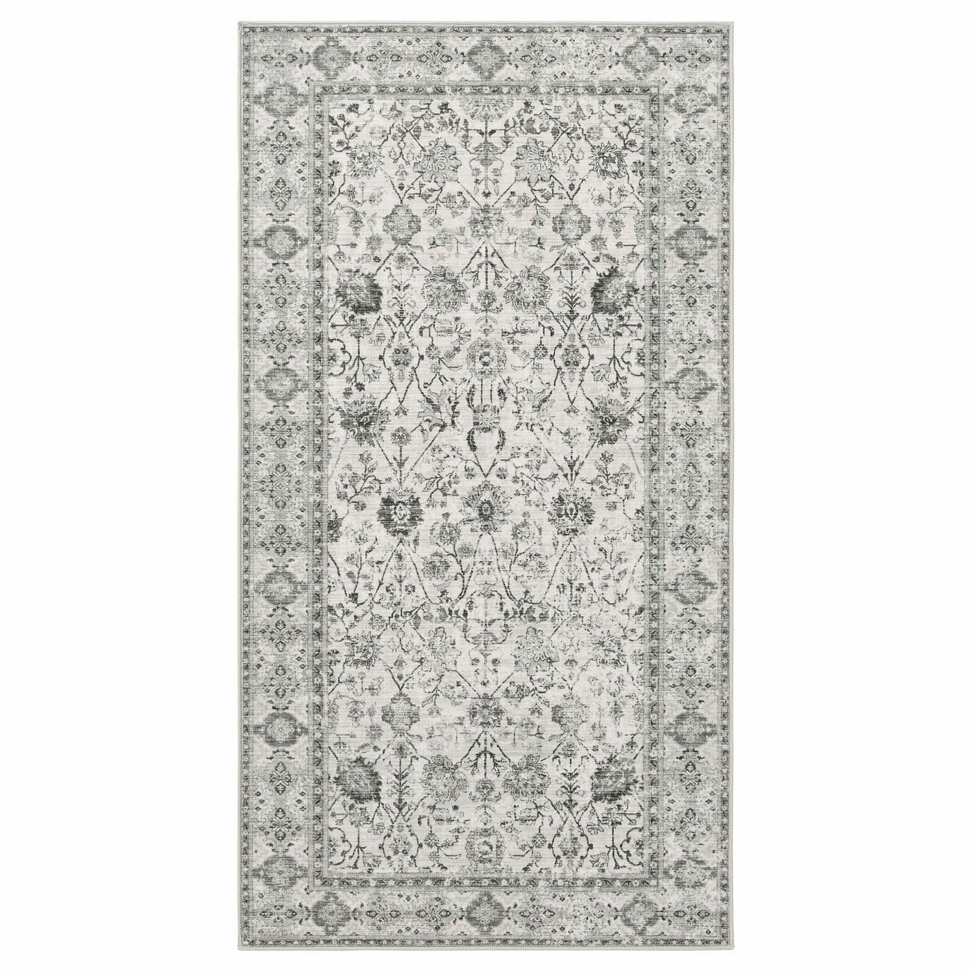 Ковер IKEA LOKALTAG, 80x150 см, короткий ворс, бежевый/серый 606.232.32