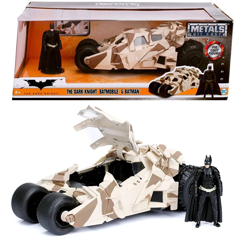 Коллекционная модель JADA 1:24 Die cast Batman Batmobile Dark Knight Camouflage 98543 with Figure