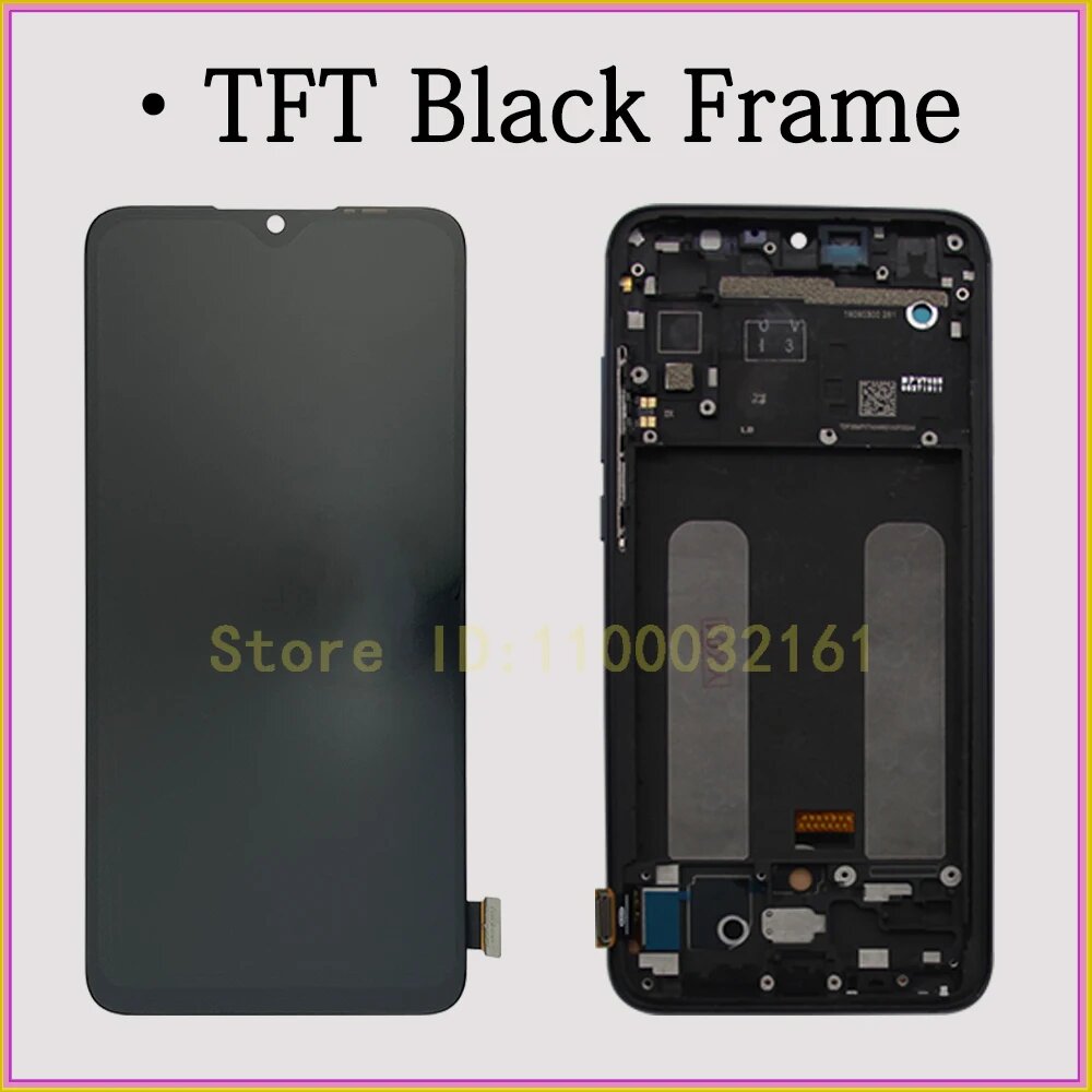 6,39 "AMOLED для Xiaomi 9Lite ЖК-дисплей Mi CC9 ЖК-сенсорный экран для Черный, TFT Black Frame