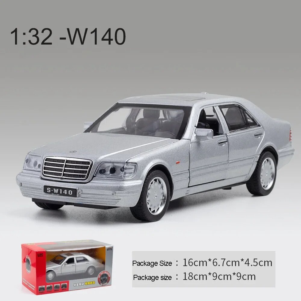 Масштабная модель автомобиля MINI AUTO S-W140 1:32 из металла Gray-boxed