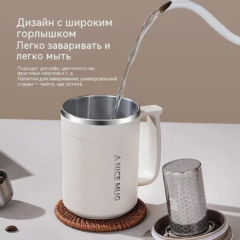 Крышка для кружки, чашки, стакана, 1 шт, диаметр: 8 см, из нержавеющей стали