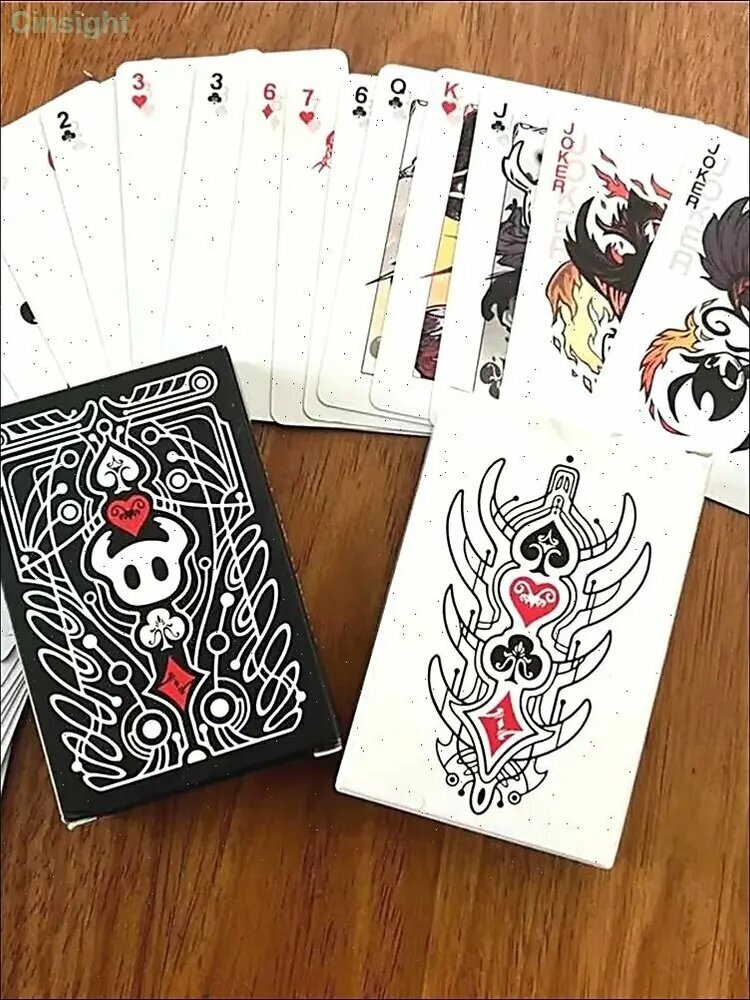 Черно-белые карты Hollow Knight Fan Art, настольные игральные карты