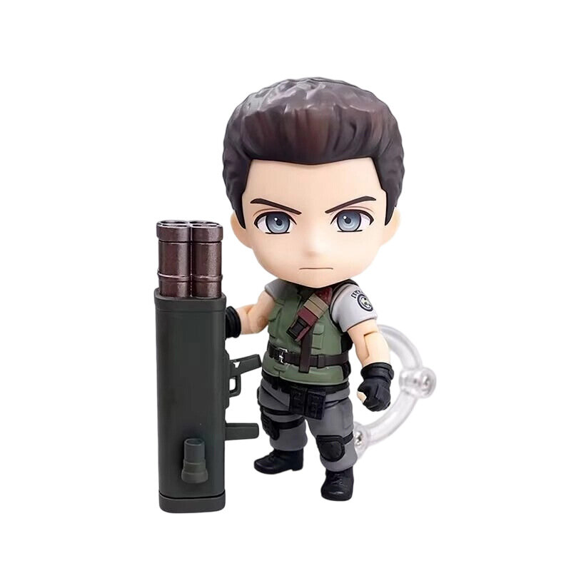 Фигурка Resident Evil Крис Редфилд, коллекционная модель, Q-версия с подвижными суставами, высота 15 см, в заводской упаковке