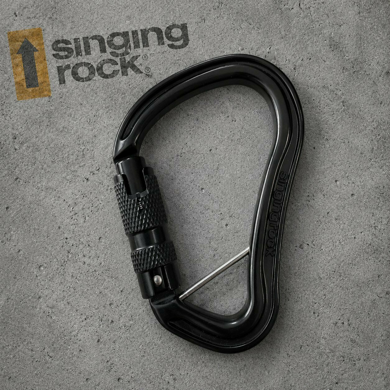 Карабин дюралевый автомат Singing Rock hector triple bc black
