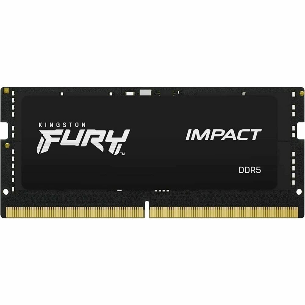 Оперативная память Kingston Fury Impact, DDR5, 32GB (1x32GB), 4800MHz, CL38 SO-DIMM