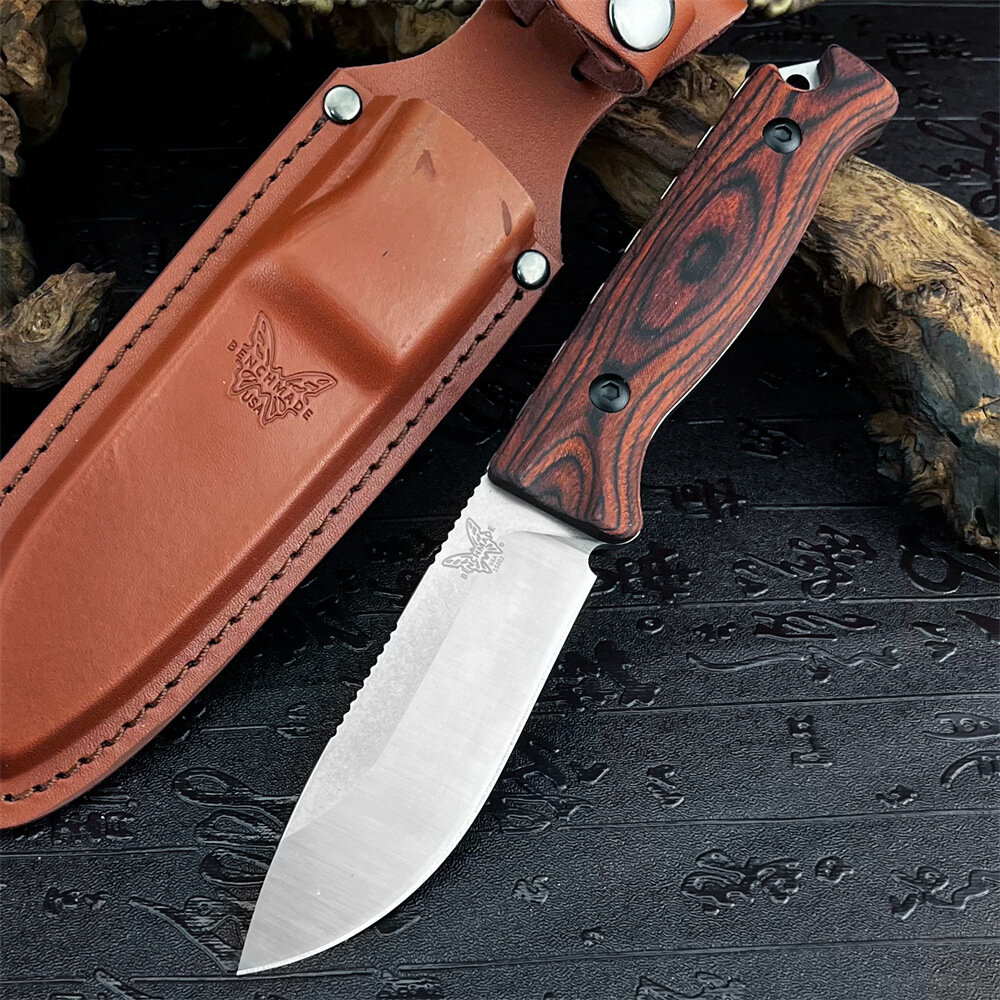 Benchmade15002- 2 Мини прямой нож для постоянного ношения, лезвие высокой твердости, многофункциональный инструмент для нарезки фруктов и выживания на открытой природе