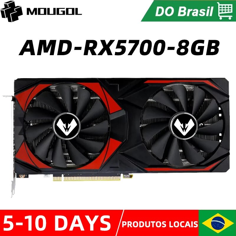 Видеокарта MOUGOL RX5700 8gb GPU для ПК-игр, память GDDR6, 7нм, 256 бит, PCIEx16 4.0, настольные видеокарты для AMD Radeon