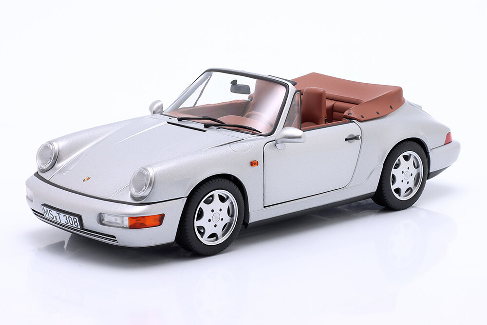 Модель коллекционная NOREV Porsche 911 (964) carrera 2 convertible 1990 silver / порше каррера серебристый