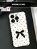 Силиконовый чехол на Apple iPhone 15 Pro / Айфон 15 Про с принтом Бантик на фоне...
