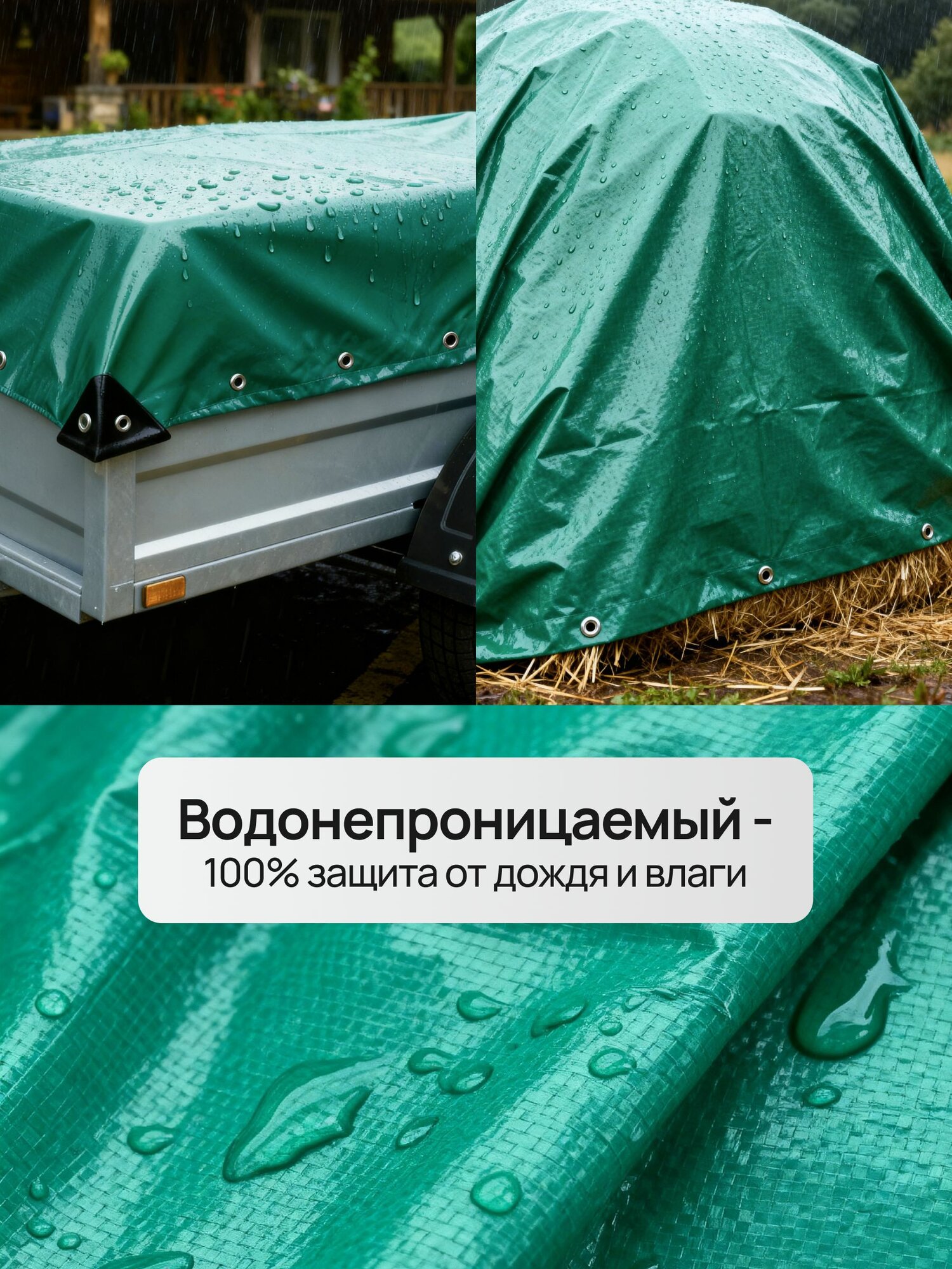 Тент укрывной 4х4м 120 гр защитный универсальный