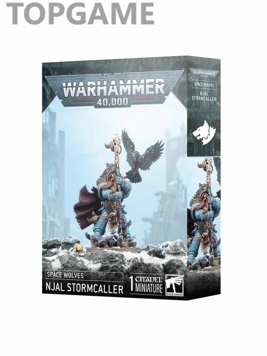 Warhammer 40000 Space Wolves Njal Stormcaller, 1 миниатюра, пластиковая модель для сборки и покраски, коллекционная фигурка Космических Волков