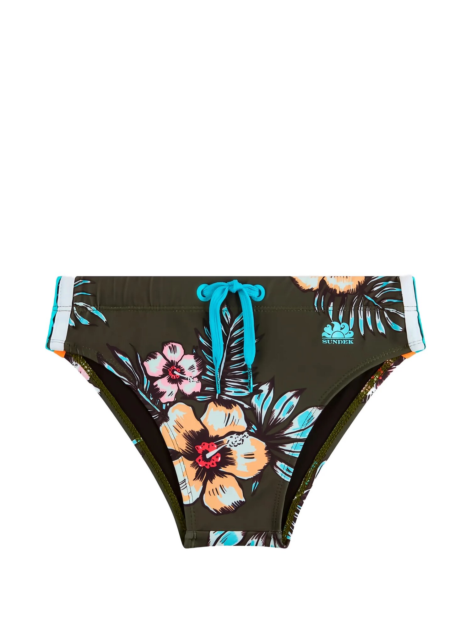 Шорты для плавания Floral-print drawstring swim briefs